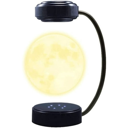 Magnetic levitation Moon Light, 3D Levitating Moon Light,3 Color LED ...