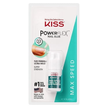 KISS PowerFlex Nail Glue for Long Lasting Fingernails - Instant Bond ...