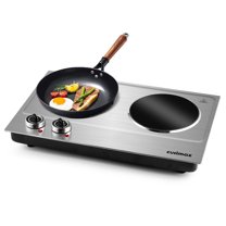 Techwood 1800W Double Countertop Stovetop, Portable Electric Cooktop ...