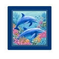 Blue Ocean Series Bezel Mahjong Table Mat - 31.5-inch Anti-slip and ...