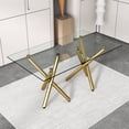 Miekor Large Modern Minimalist Rectangular Glass Dining Table for 6-8 ...