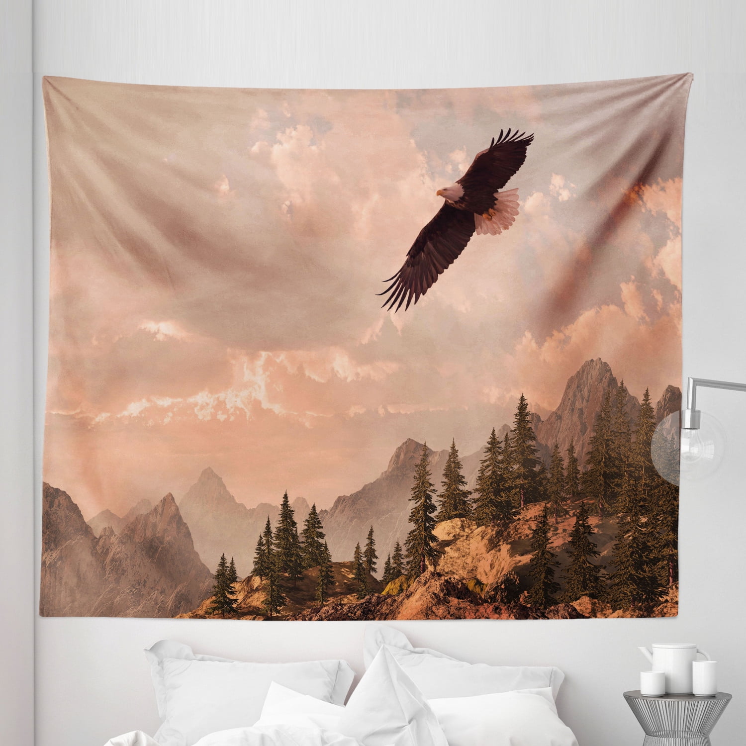 Eagle Tapestry, Nature Photography of Rocky Mountains and Forest a Bird ...
