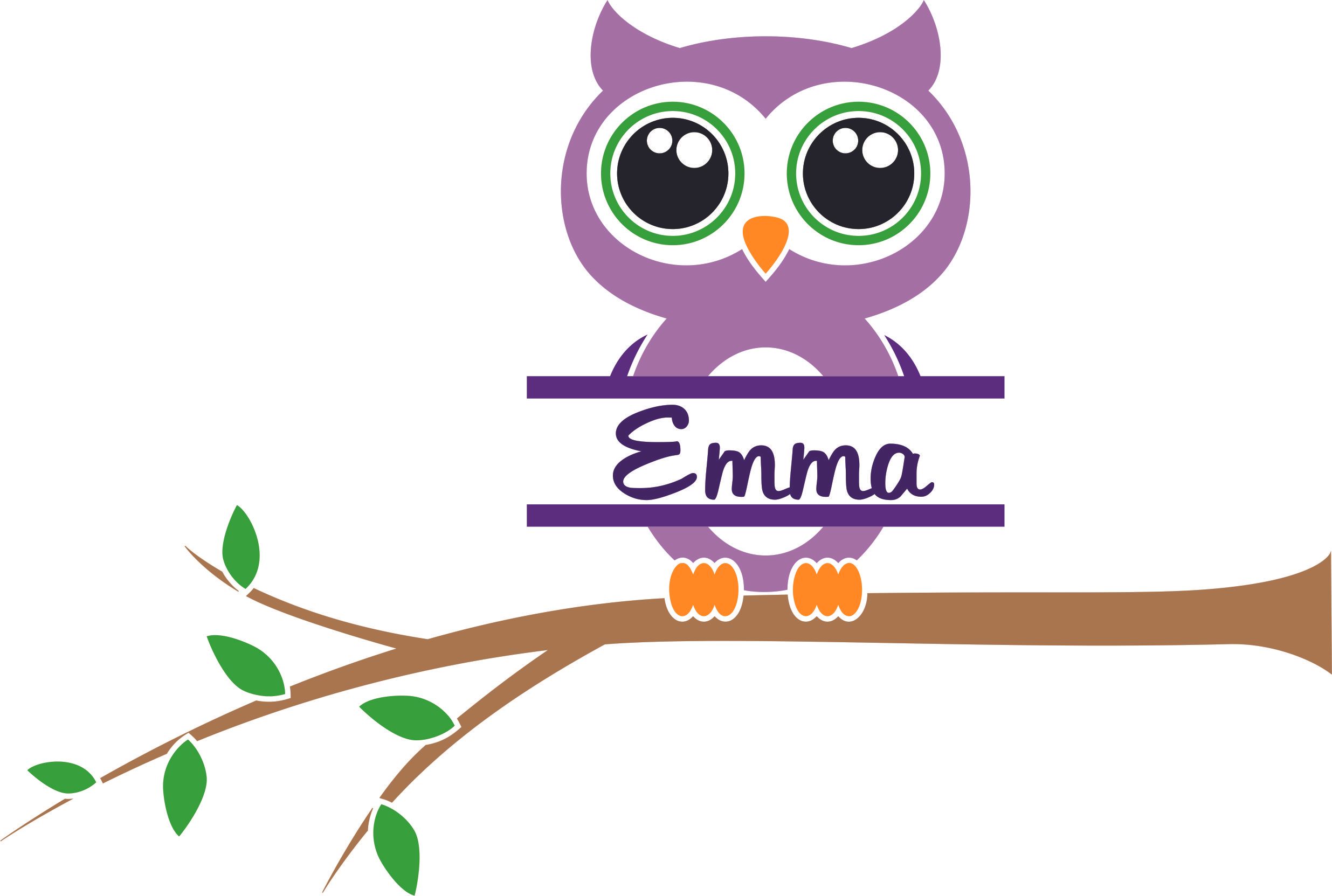 Owl on a Tree Bird Birds Owls Customized Wall Decal - Custom Vinyl Wall ...