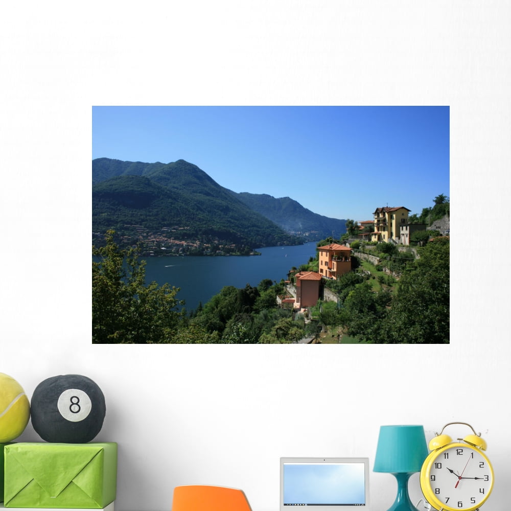 Lago Di Como West Wall Mural Decal Sticker, Wallmonkeys Peel & Stick ...