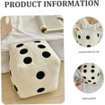 Dice Pillow, White Plush Dice Pillows for Bed, Unique Throw Pillows 8x8 ...
