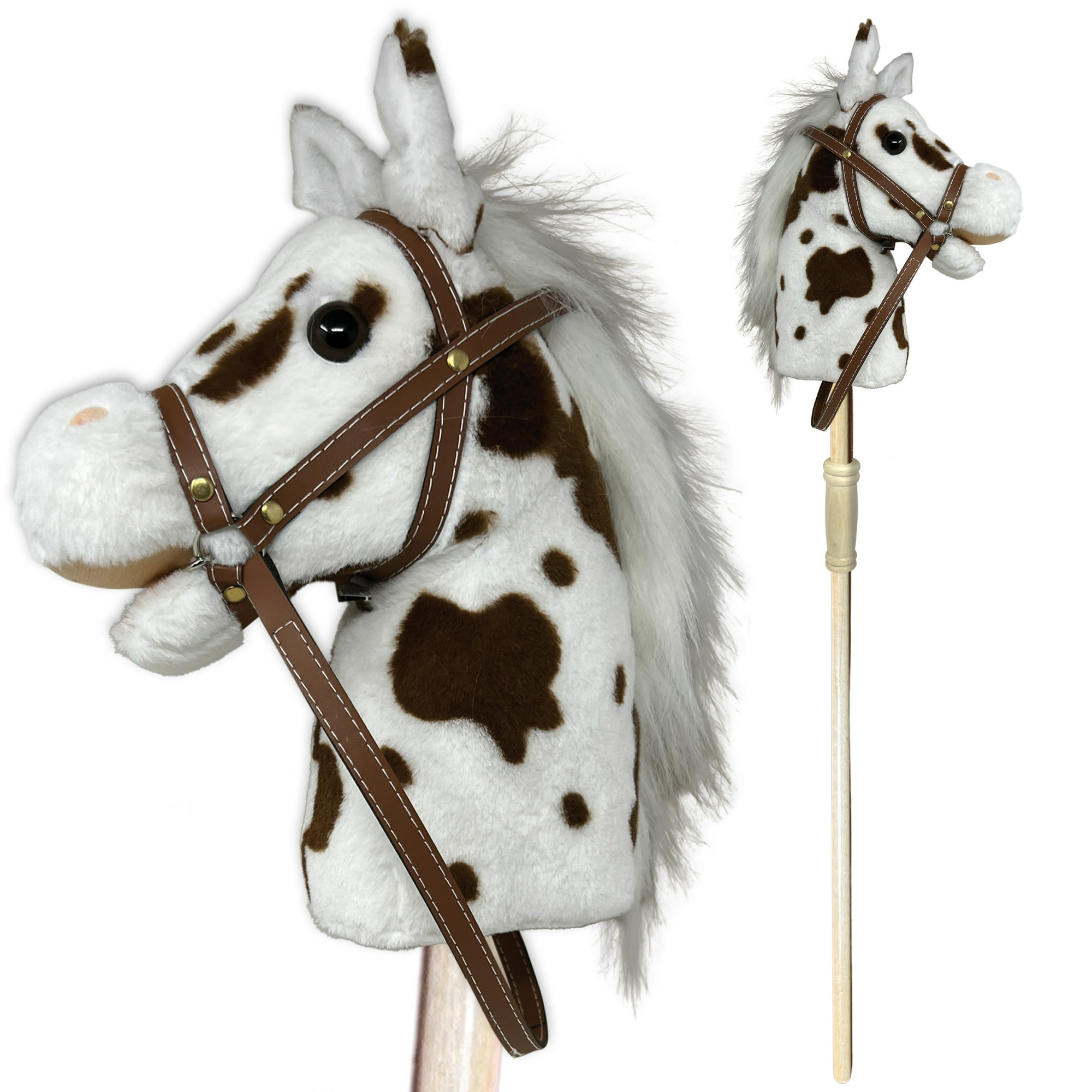 Click here for Nature Bound Stick Pony - Pinto - White & Brown Sp... prices