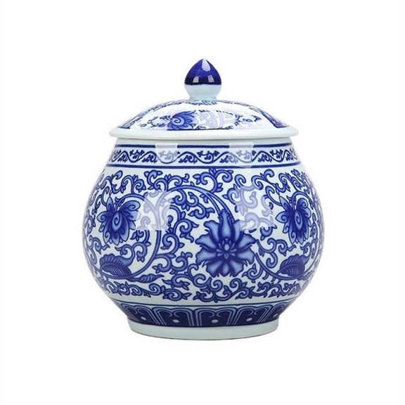 Drew Derose Blue White Patterned Ceramic 3 Pc Canister Set - Walmart.com