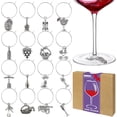 16pcs Wine Glass Charms,Wine Charms for Stem Glasses,Wine Glass Markers ...