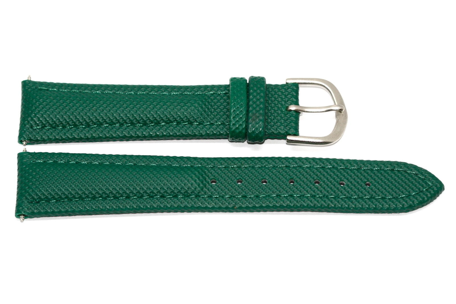 18MM GREEN PADDED WATERPROOF LEATHER WATCH BAND STRAP FITS FOSSIL ...