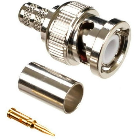 Malayas 20 Pack Male BNC Connectors worm RG59 Plug Crimp Fittings for ...