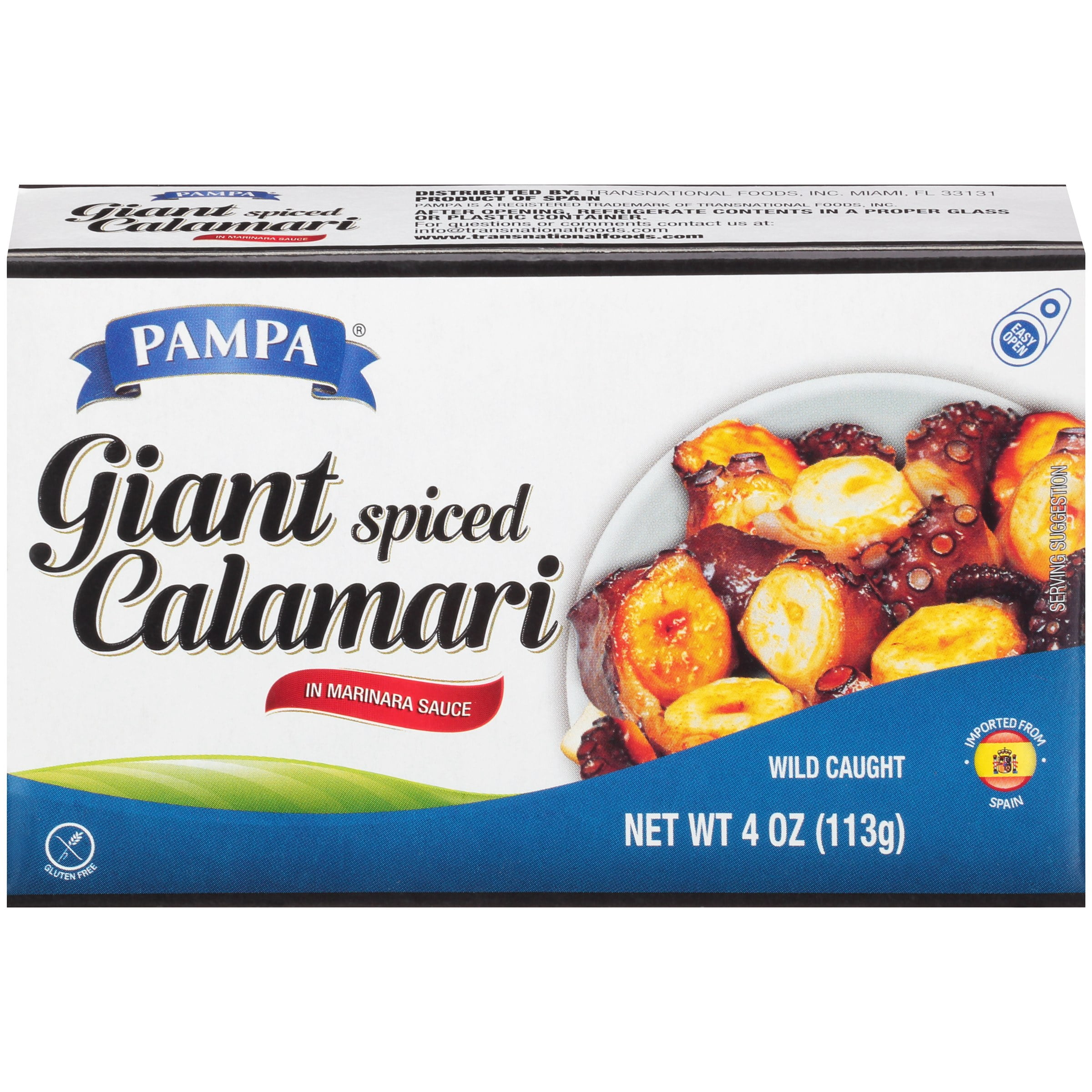 Pampa Giant Spiced Calamari in Marinara, 4 oz Box - Walmart.com ...