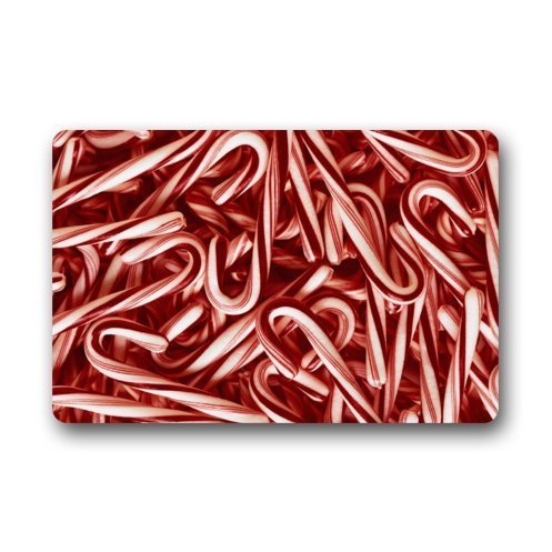 WinHome classical Christmas Sweet Nature Candy Canes Doormat Floor Mats ...