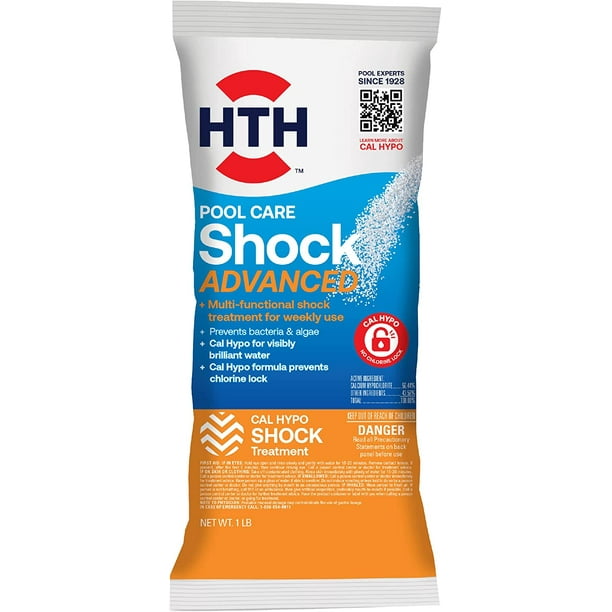 HTH Pool Care Shock Advanced, Swimming Pool Chemical Prevents Bacteria ...