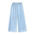 CAIVO Child Girls Elastic Waist Long Pants Casual Summer Kids Solid ...