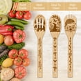 6Pcs Bamboo Spoons Knifes Forks Flatware for Dessert Forest Animals ...