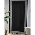 Black Sheer Curtains 96 Inch Long 1 Panel Greek Chinese Style Border ...