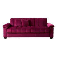Pemberly Row 70" Square Arm Modern Velvet Sofa in Olive Green - Walmart.com
