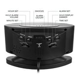 Sharp LED Digital Alarm Clock, Swivel Base, Black Case, Red Display, SPC033A - Walmart.com