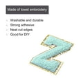 Uxcell Chenille Letter Patches Iron on Letter Patches Blue Alphabet Z ...