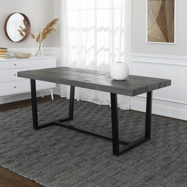 Solid Wood Farmhouse Dining Table - Amazadesign