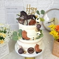 Cowboy Cake Topper Brown Ball Horse Boho Grass Artificial Eucalyptus ...