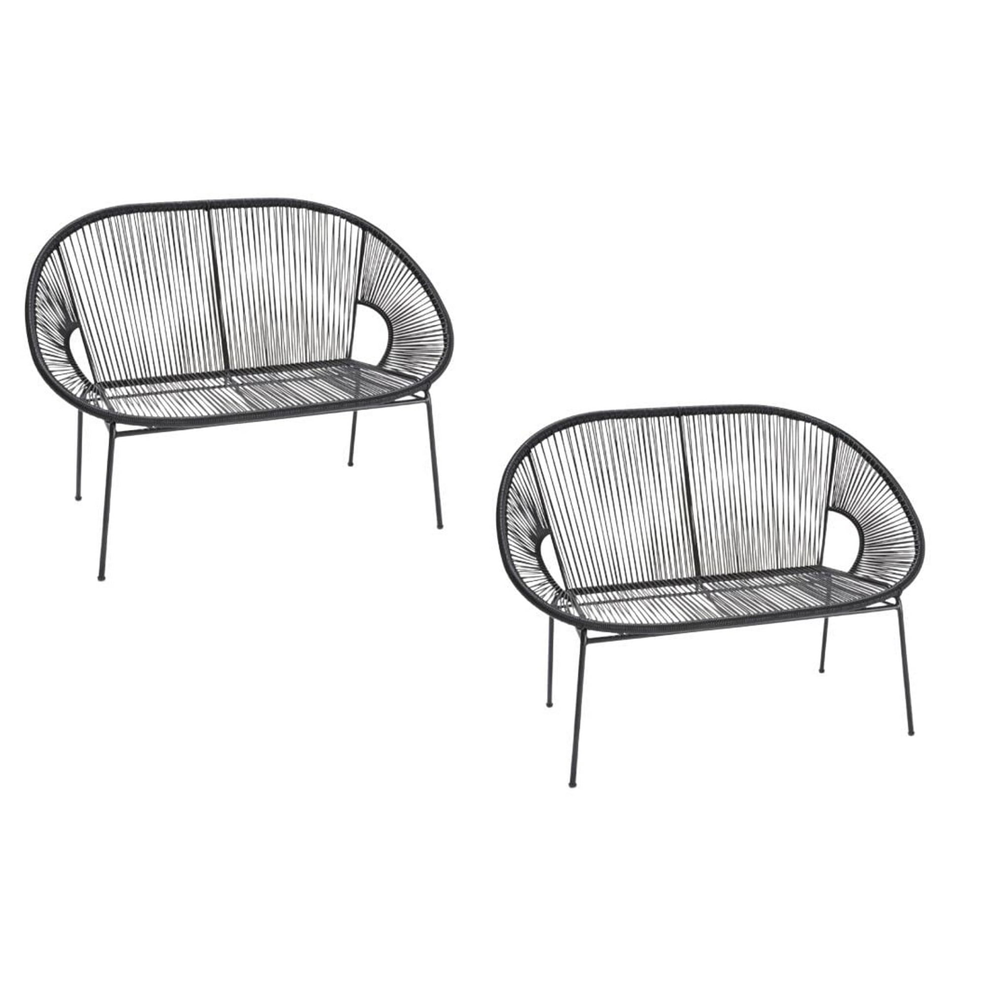 Click here for Take Me Home Furniture Juju Loveseat In Black  Wir... prices