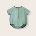 Busydd Baby Boy Romper 3 Months-2 Years Short Sleeve Button Down Front ...