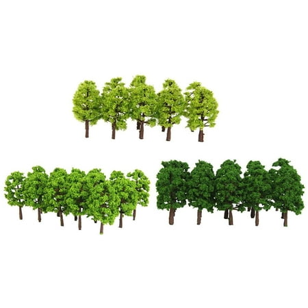 60 Pieces Trees Model Railroad Trees Architecture Diorama 1 50 Ho Scale ...