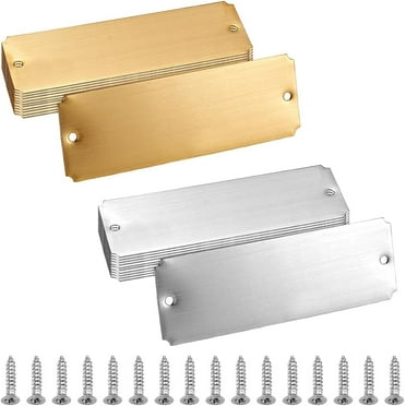 Uxcell 10-Pack Anodized Aluminium Laser Engraved Mount Metal Plate ...