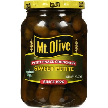 Mt. Olive Mini Kosher Sweet Petites Pickles, 4 Pack - 3.7 fl oz Cups ...