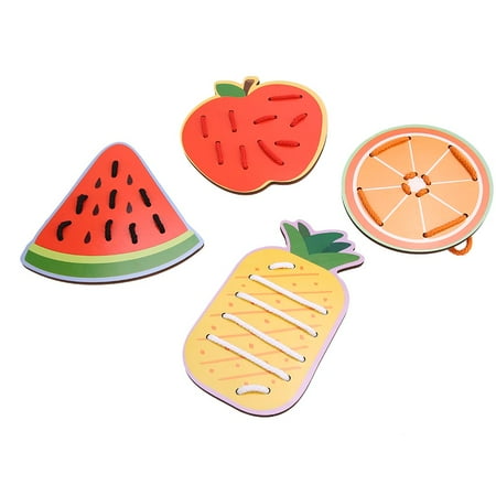 Fyydes Fruit Threading Board Toy, Cartoon Fruit Threading Board ...
