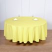 Efavormart 70" Yellow Square Polyester Tablecloth for Dining Table ...