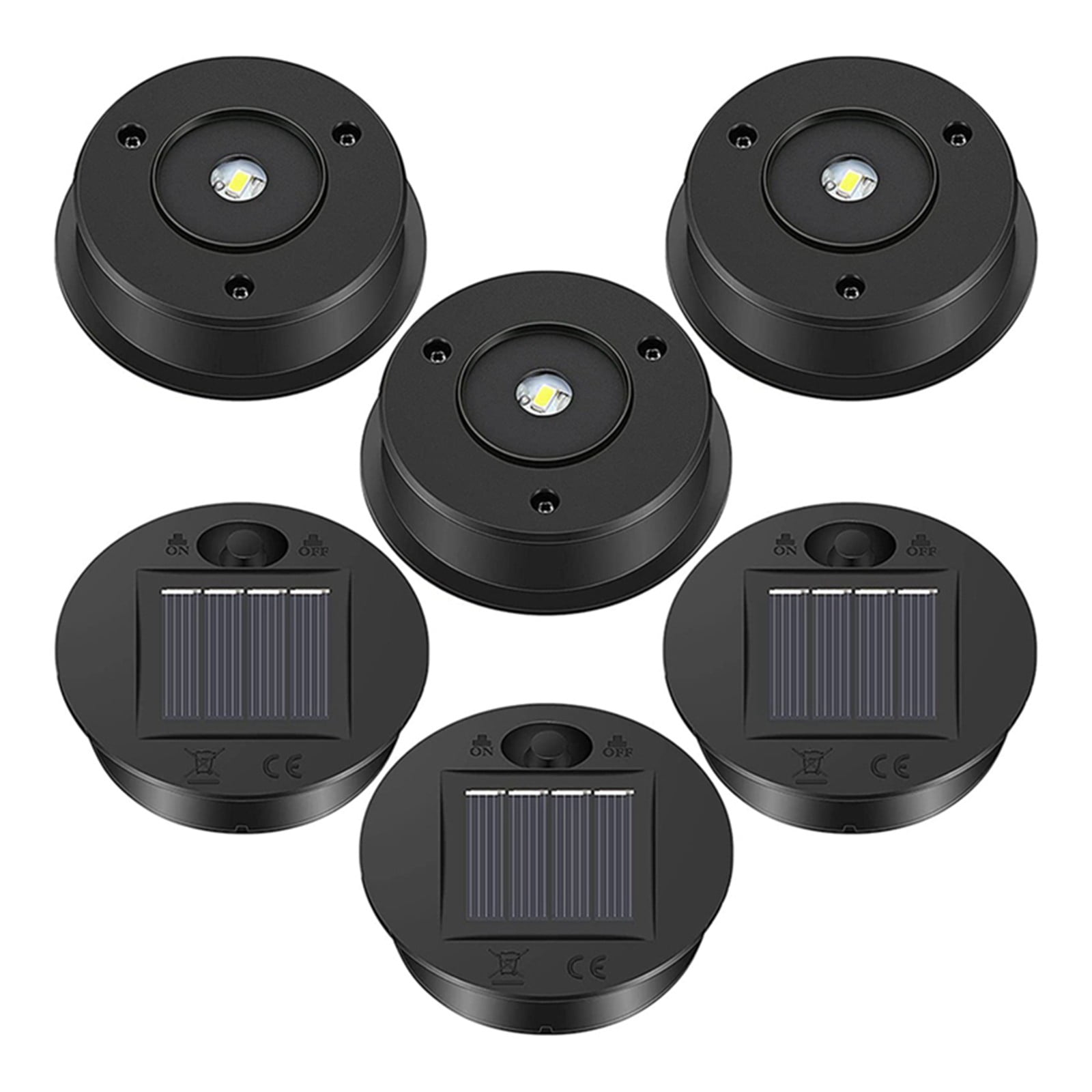 QXKE LED Solar Lights Replacement Top Outdoor Powered Round Box Parts ...