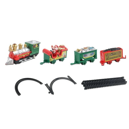 Christmas Train Set Matte Texture Spliceable Electronic Toys Electric ...