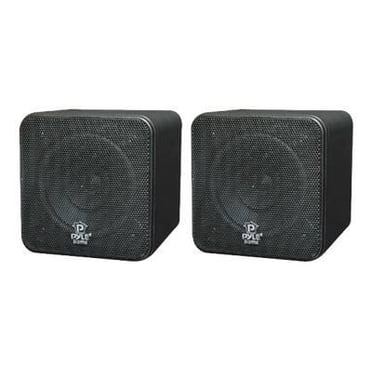 Pyle Home® 3" 100-watt Mini-cube Bookshelf Speakers (black) - Walmart.com