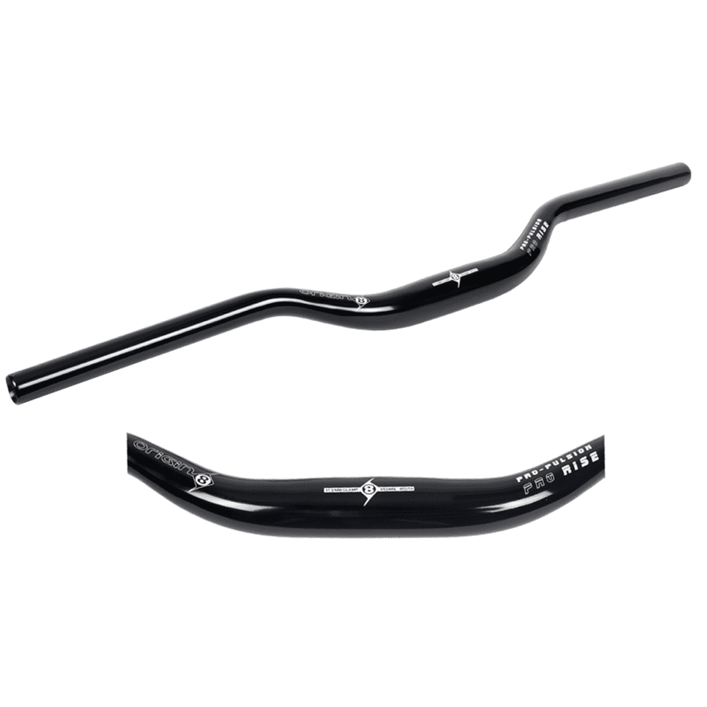 Origin-8 Pro Riser Handlebar 40mm Rise 625mm Wide 25.4mm Clamp Black ...