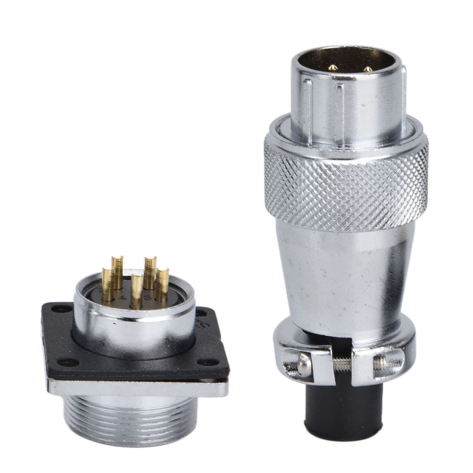 LYUMO 5 Pin Metal Male Female Panel Connector,WS20 5 Pin Aviation ...