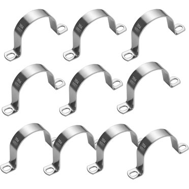 Steel Loop Hose Clamp, Rubber Cushioned, 2-1/2" Clamp ID, 1/2" Band ...