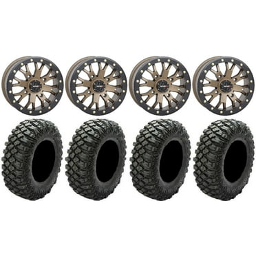 Fuel Tech Beadlock Black 15" Wheels 35" RT320 Tires Can-Am Commander ...