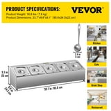 VEVOR Countertop Storage Organizer, Stainless Steel Spice Rack Shelf ...