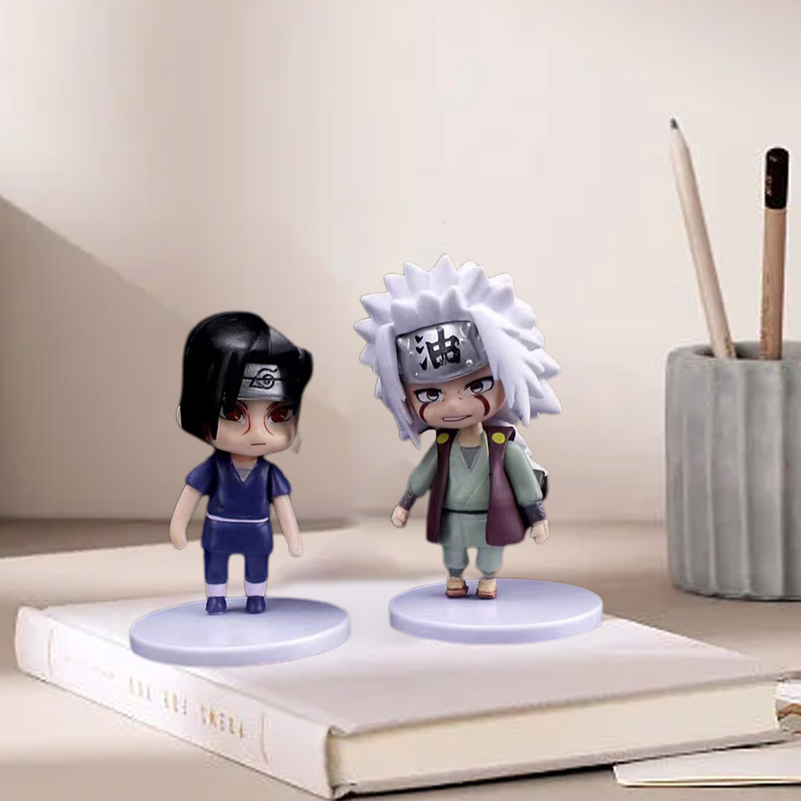 Buy Wanwan 6Pcs Naruto Figure Mini Cute PVC Solid Model Miniature ...