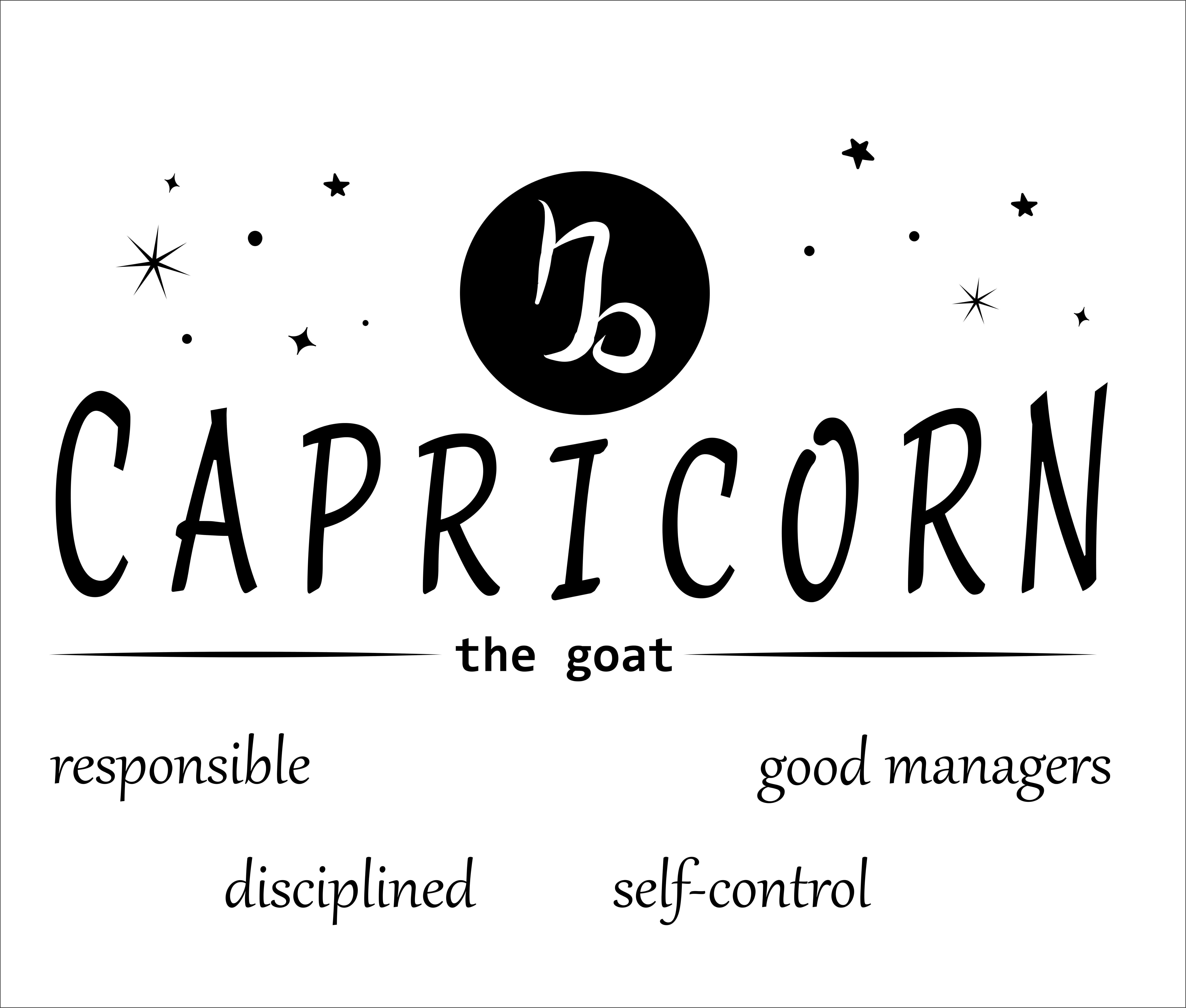 Capricorn the Goat with Zodiac Symbol Artwork for Living Room Vinyl ...