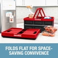 CleverMade Space-Saving Collapsible Shopping Basket 32L Foldable, Red 1 ...