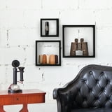 Gallery Solutions 3-Piece Nested Cubes, Black - Walmart.com