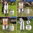 32QT Stainless Steel Turkey Fryer Kit With Burner, Seafood Boil Pot And ...