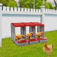 Chicken Nesting Box 3 Hole Nesting Box for Chicken Coop Rolling Egg ...
