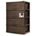 Sterilite 4 Drawer Wide Weave Tower Espresso - Walmart.com