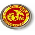 [Officially Licensed Product] - USMC Veteran 3D Domed CAR Emblem Badge ...
