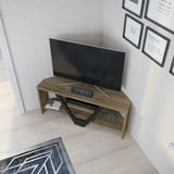 Karin Modern Wood TV Stand for 45 inch TV- Walnut Black - Walmart.com