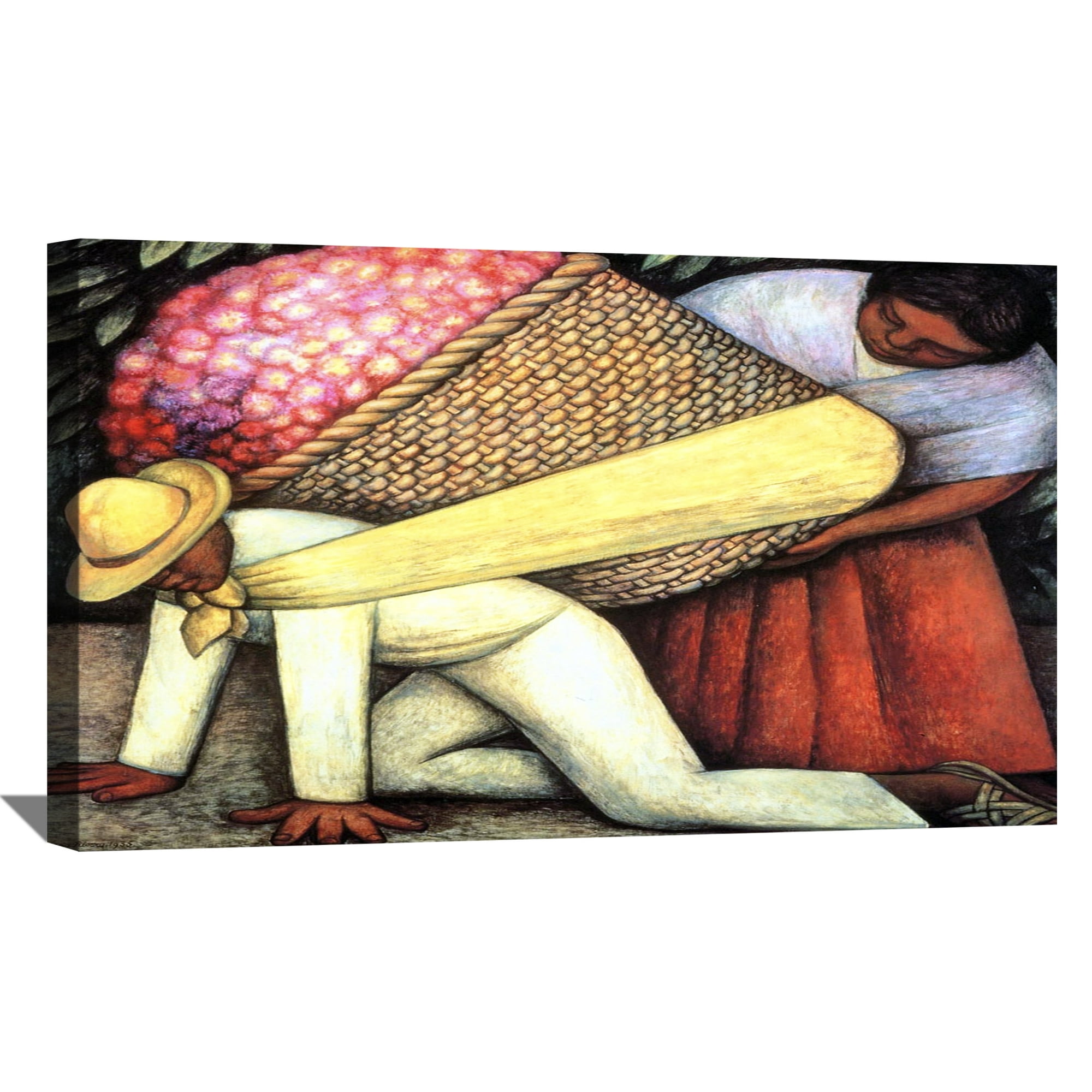 Diego Rivera Paintings Flower Carrier